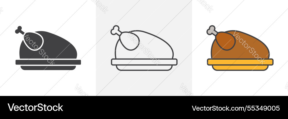 Turkey icons pack for website designs Royalty Free Vector
