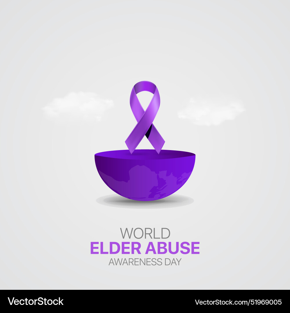 World elder abuse awareness day creative ads Vector Image