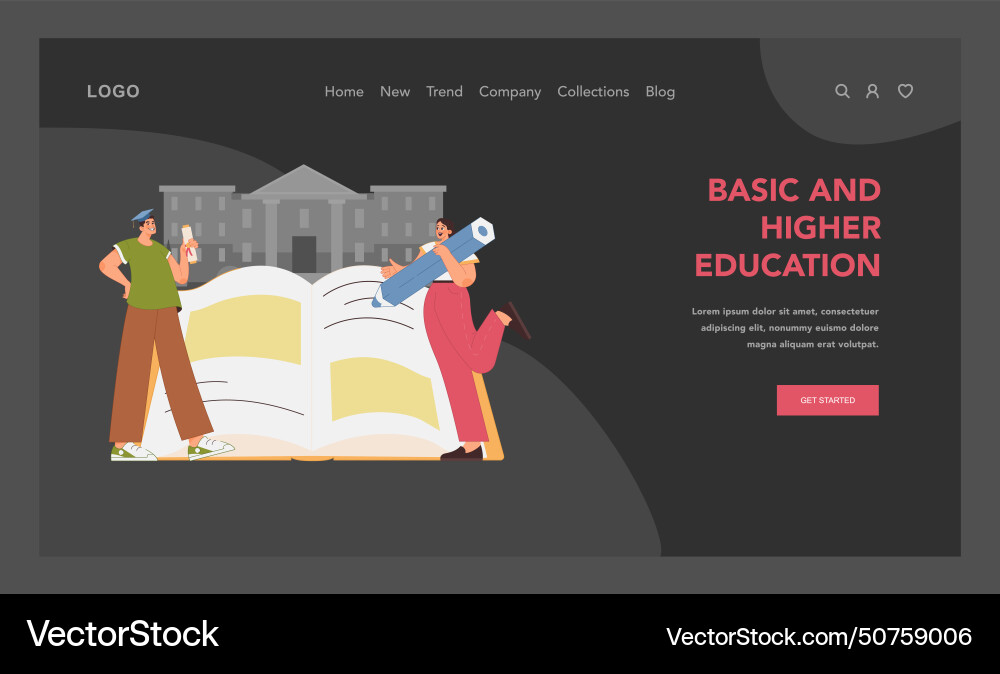 Academic achievement concept flat Royalty Free Vector Image