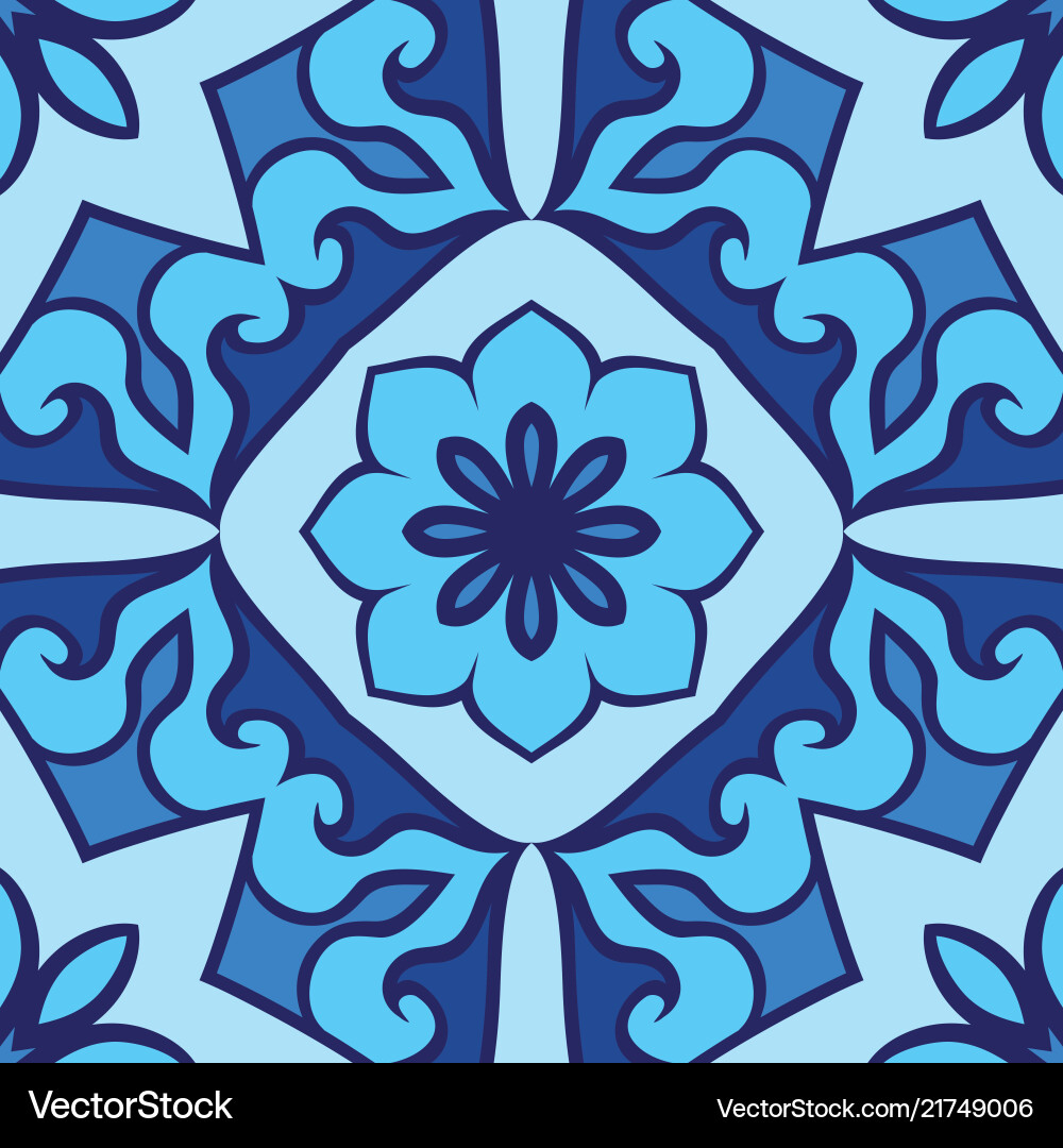 Blue ornamental pattern Royalty Free Vector Image