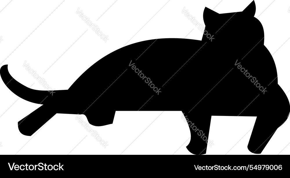 Cat silhouette sphinx side view breeds pet Vector Image