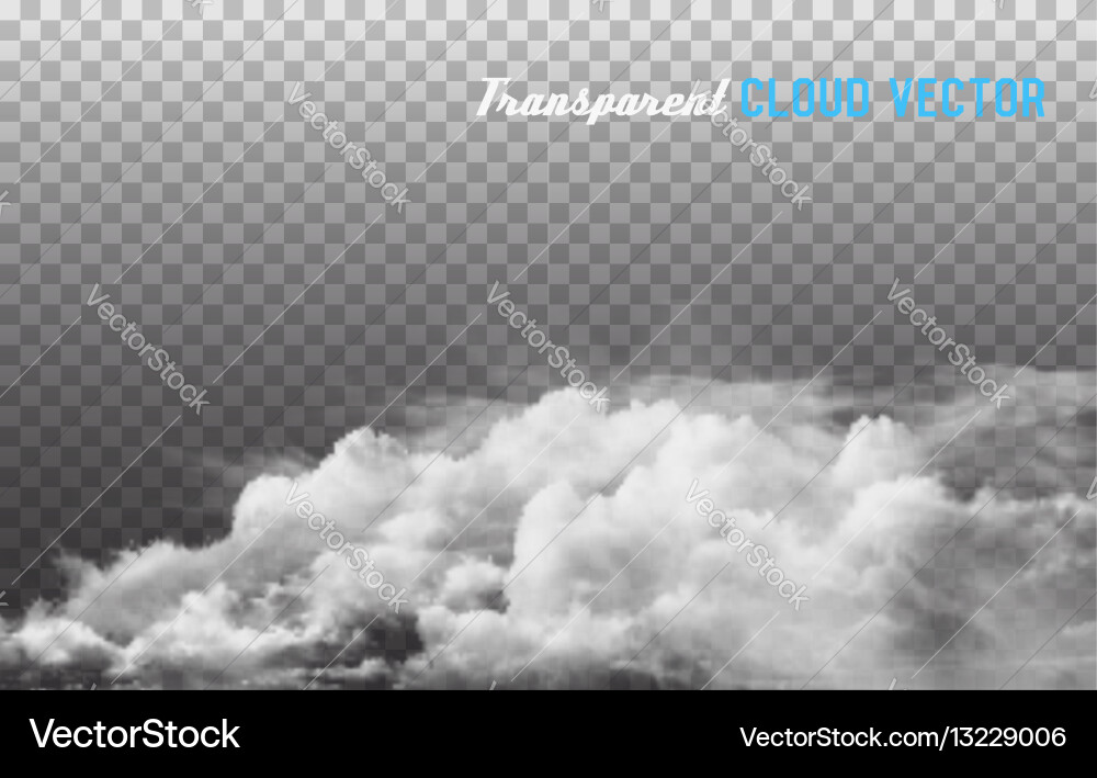 Clouds on transparent background Royalty Free Vector Image