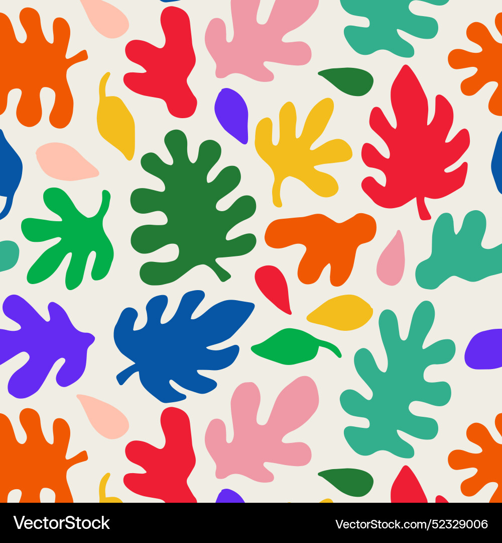 Hand drawn colorful matisse pattern design Vector Image