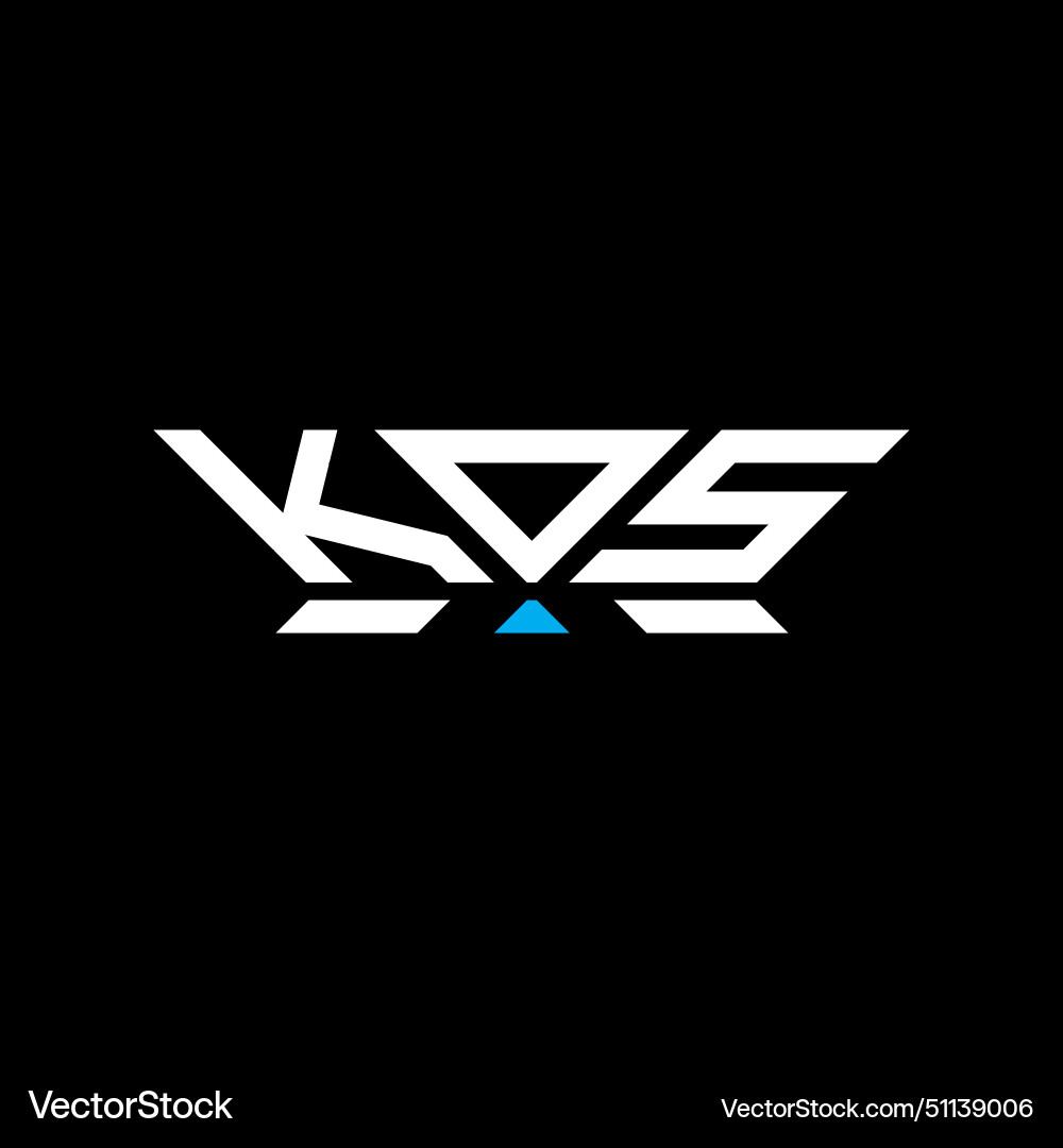 Kos letter logo design kos simple and modern logo Vector Image