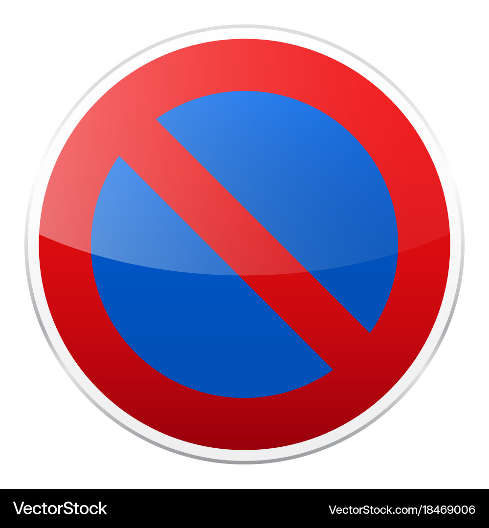Road red sign on white background traffic Vector Image