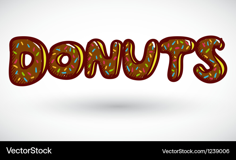 Sign doughnut Royalty Free Vector Image - VectorStock