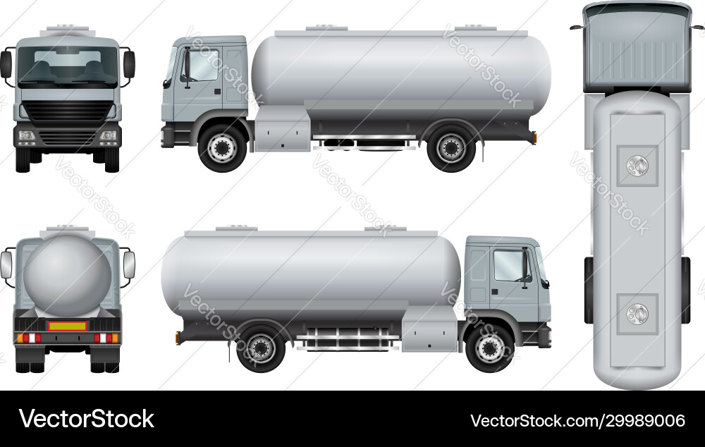 Tanker Truck Template Royalty Free Vector Image