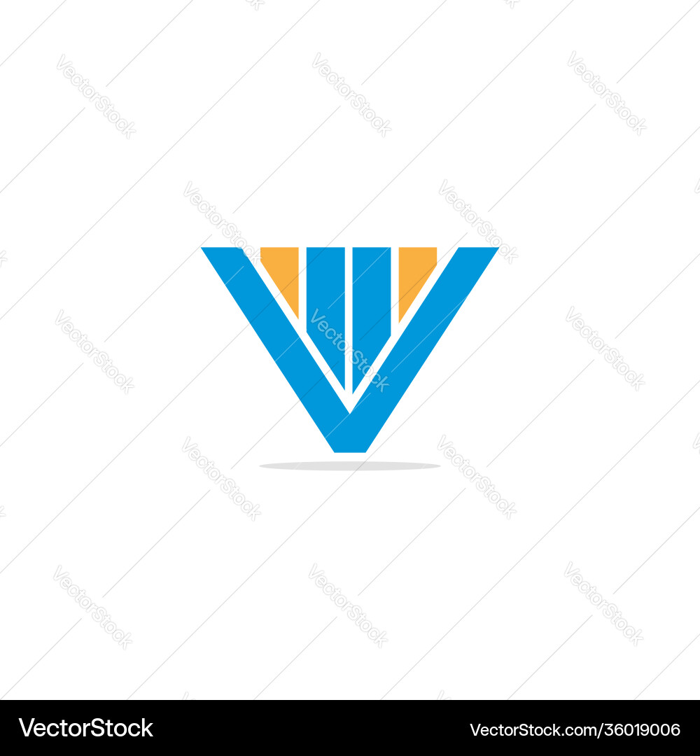 V shape initial logo Royalty Free Vector Image