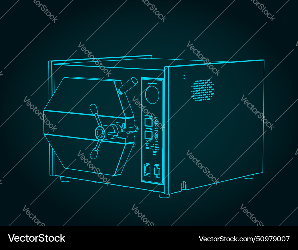 Autoclave sterilizer lab equipment isometric Vector Image