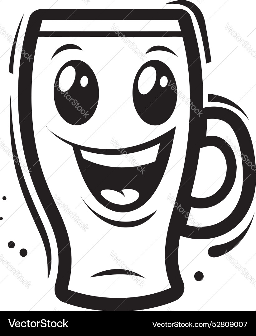 Crafted radiance logo icon for smile beer mug Vector Image