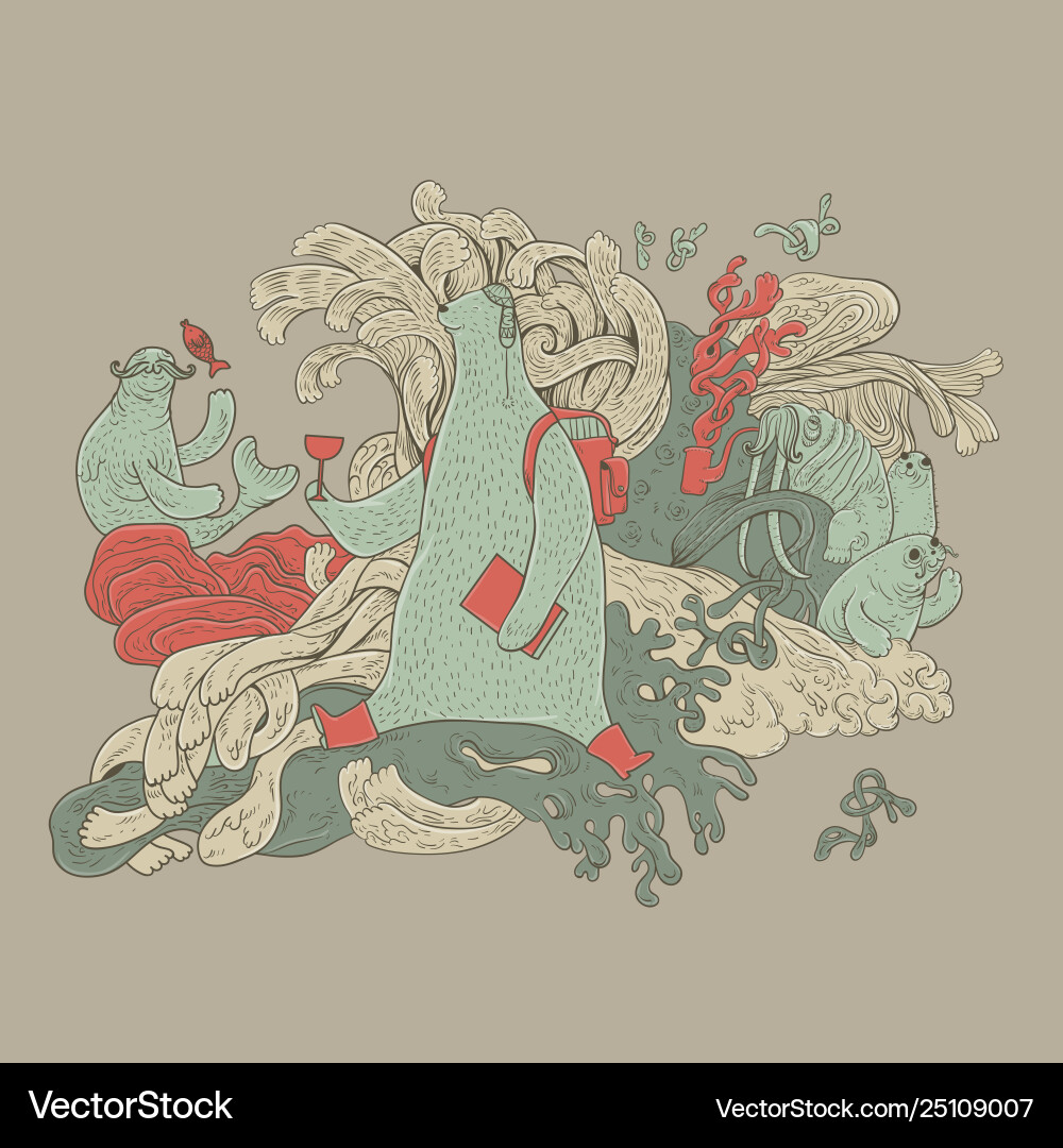 Hand drawn doodle style Royalty Free Vector Image