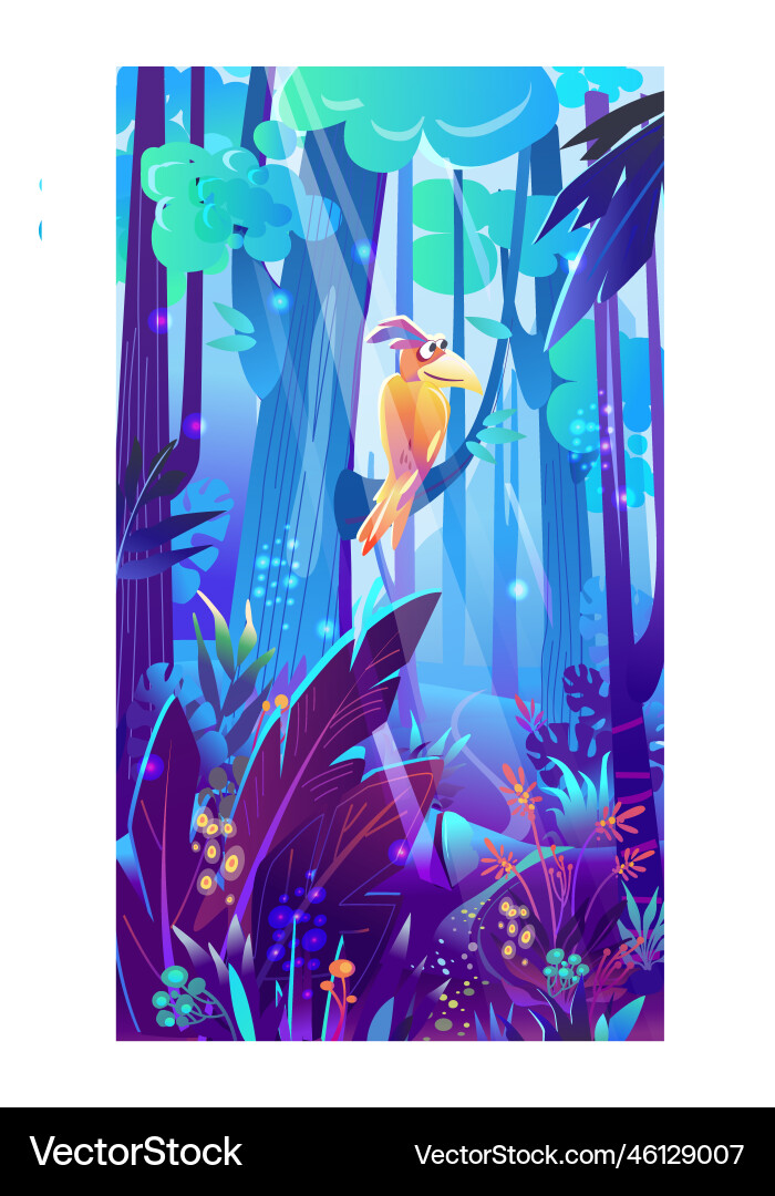 Magical forest fairy tale Royalty Free Vector Image