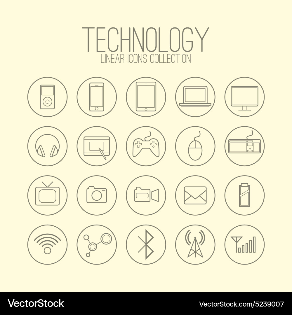 Modern Technology Icons Royalty Free Vector Image