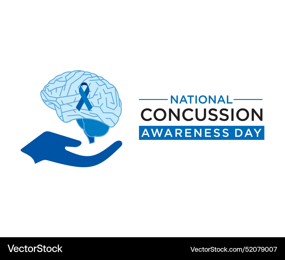 National concussion awareness day Royalty Free Vector Image