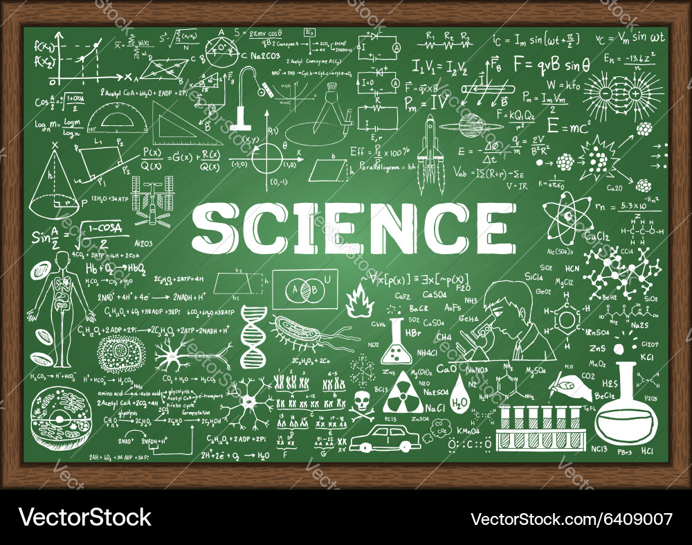 Science on chalkboard Royalty Free Vector Image