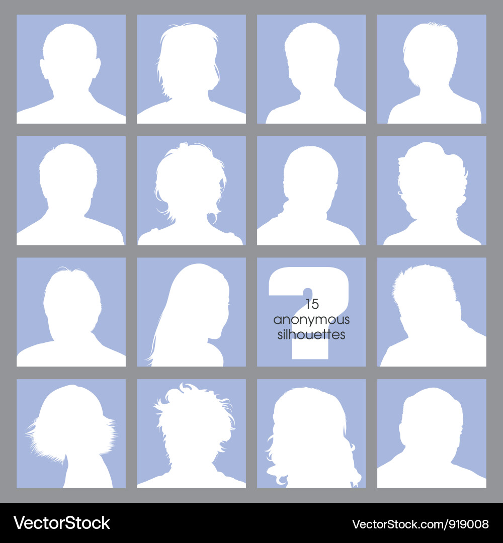 Anonymous avatars Royalty Free Vector Image - VectorStock