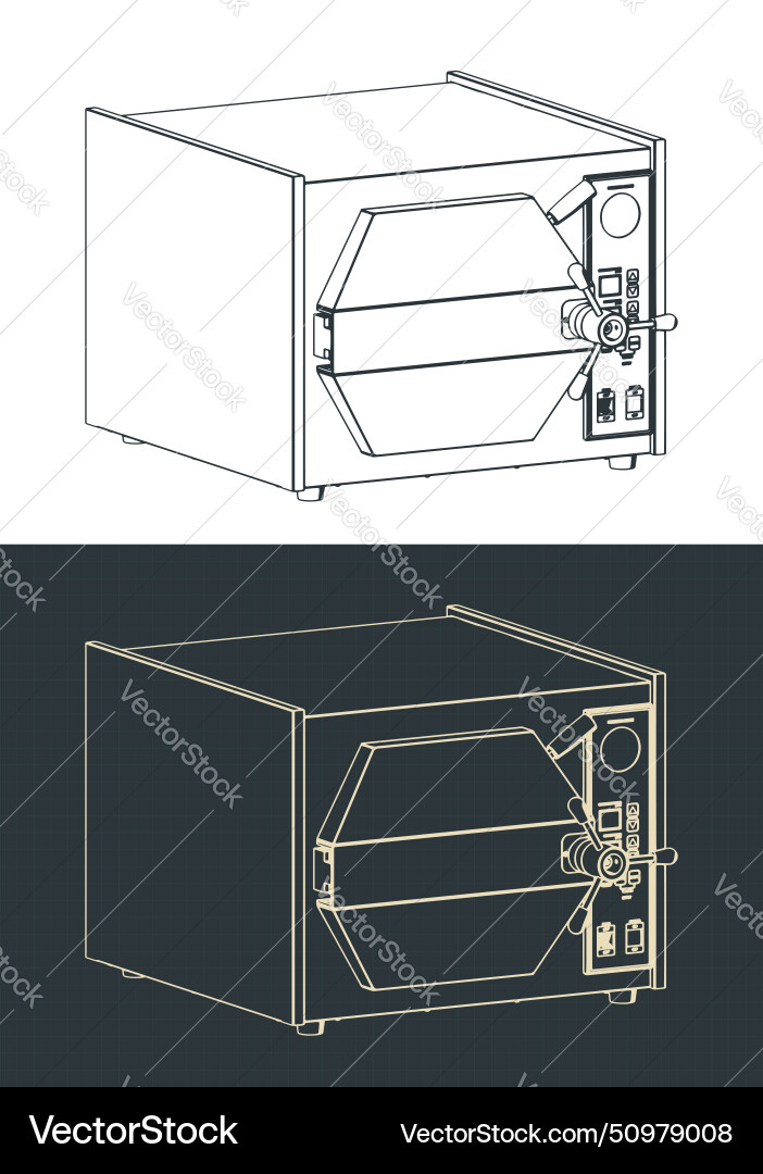 Autoclave sterilizer lab equipment isometric Vector Image