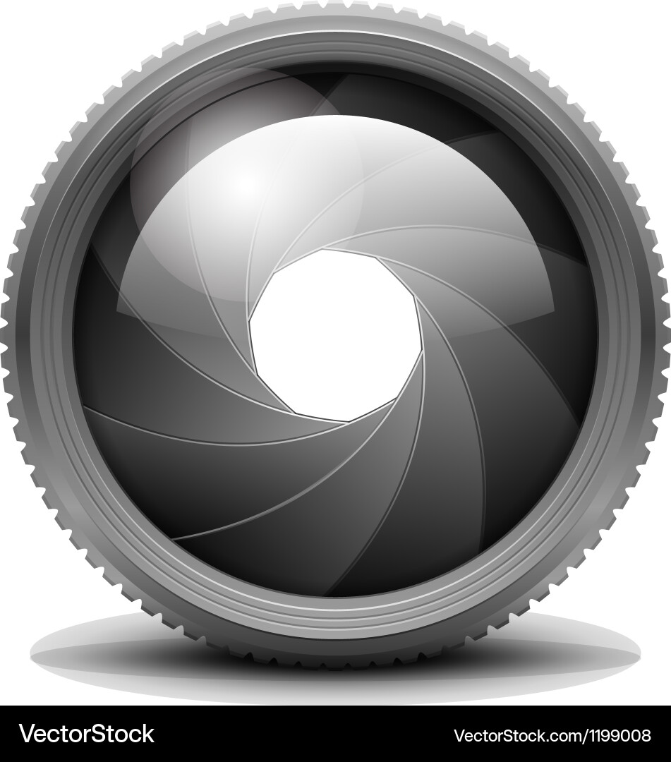 Camera shutter aperture Royalty Free Vector Image