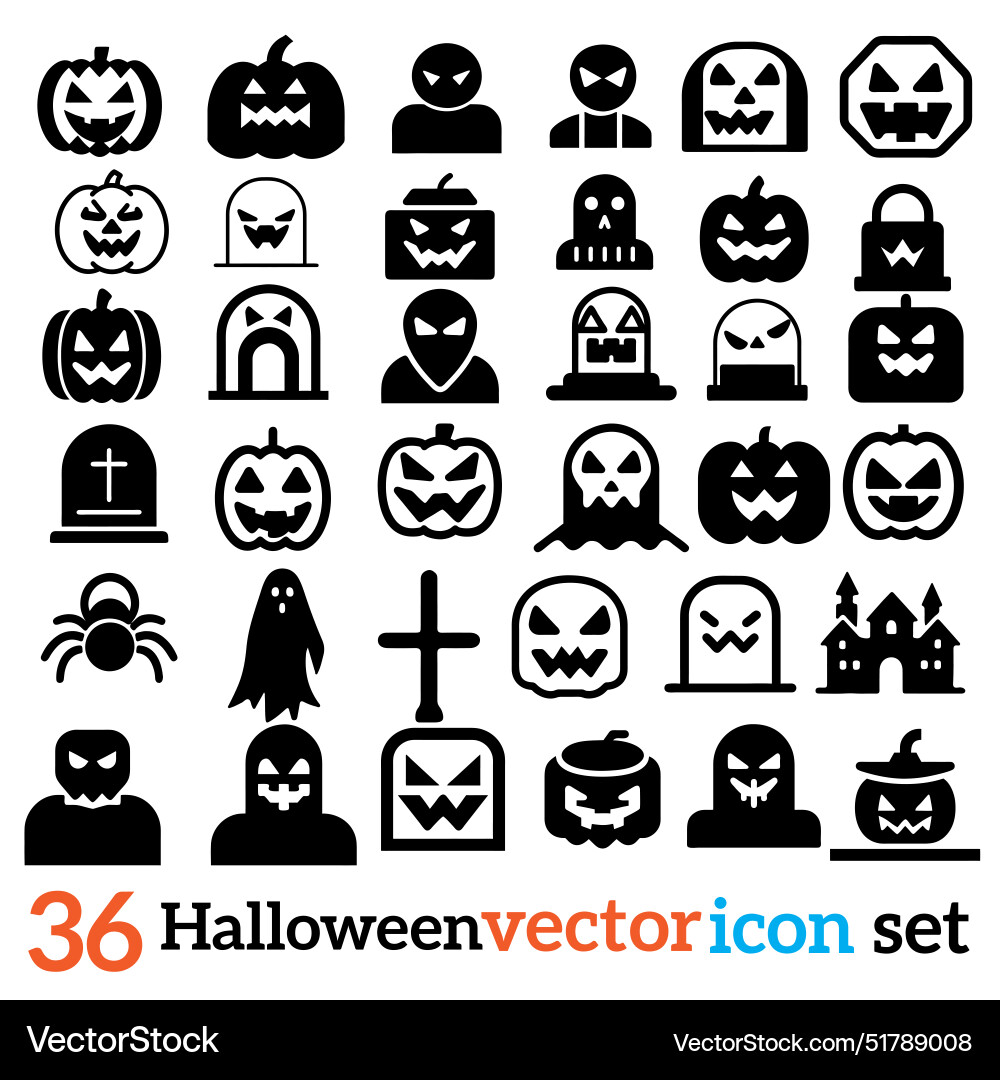 Halloween icon minimalist simple Royalty Free Vector Image