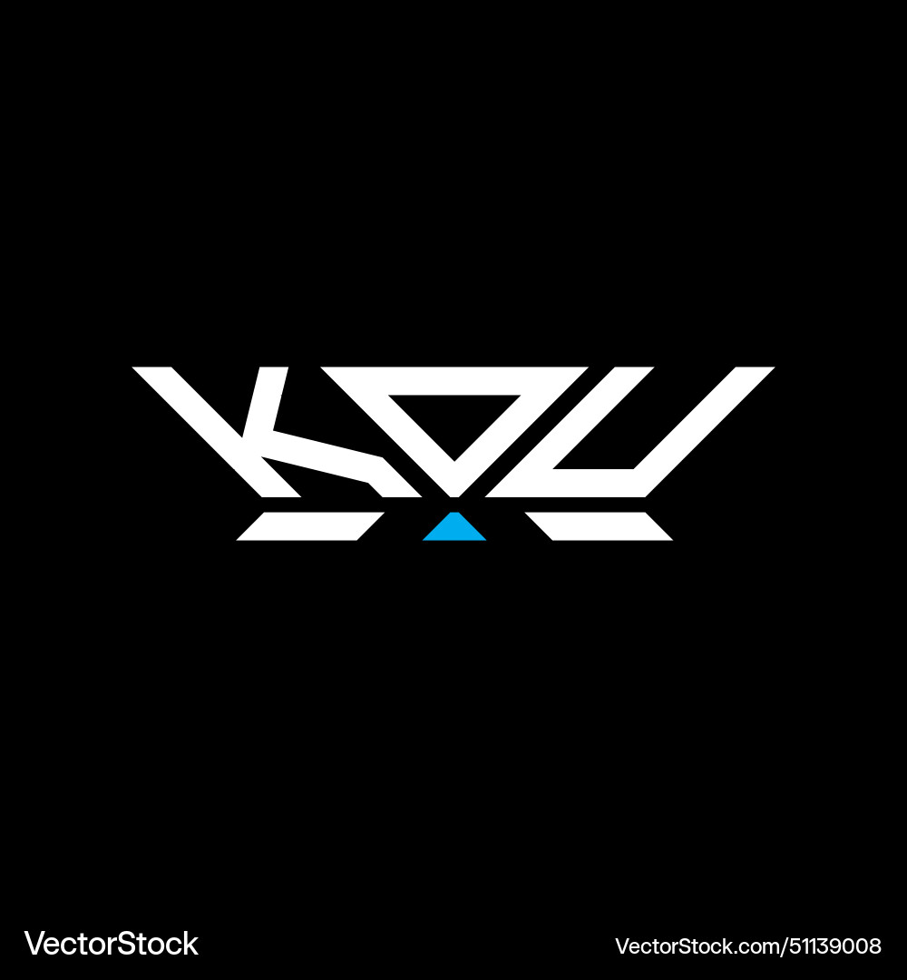 Kou letter logo design kou simple and modern logo Vector Image