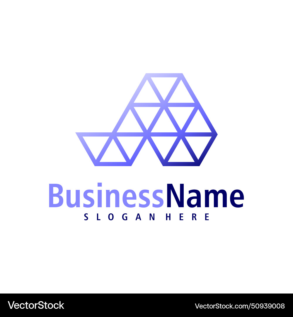 Letter a logo design creative initial Royalty Free Vector