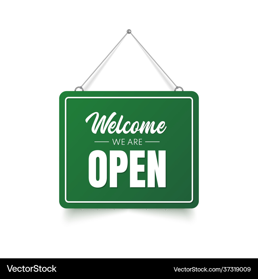 3d open signboard Royalty Free Vector Image - VectorStock