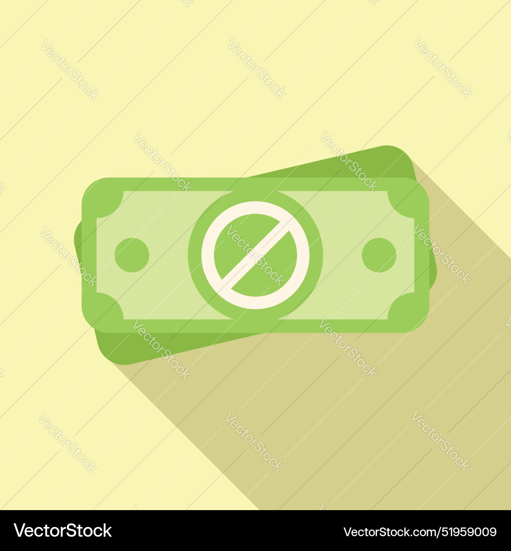 Stack of money with stop sign denoting financial Vector Image