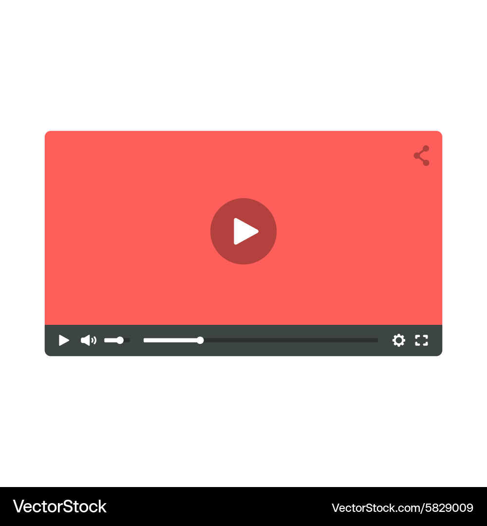 Video player Royalty Free Vector Image - VectorStock