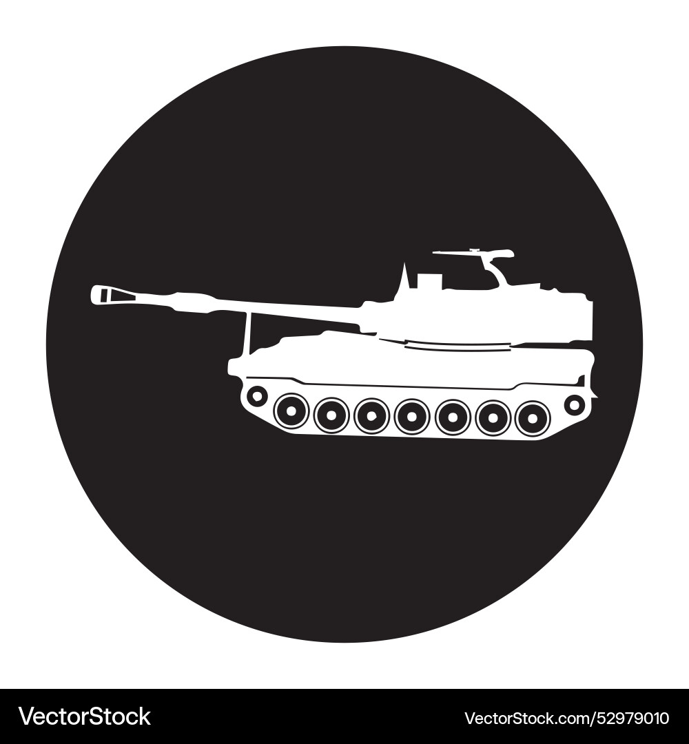 Armored tank symbol design Royalty Free Vector Image