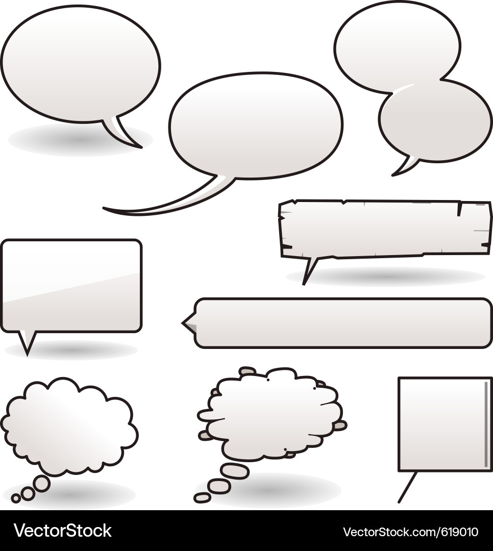 Cartoon speech balloons Royalty Free Vector Image