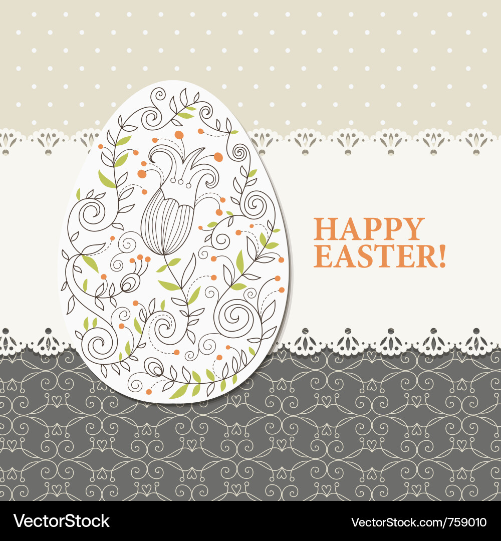 Elegant Easter Card Royalty Free Vector Image - VectorStock