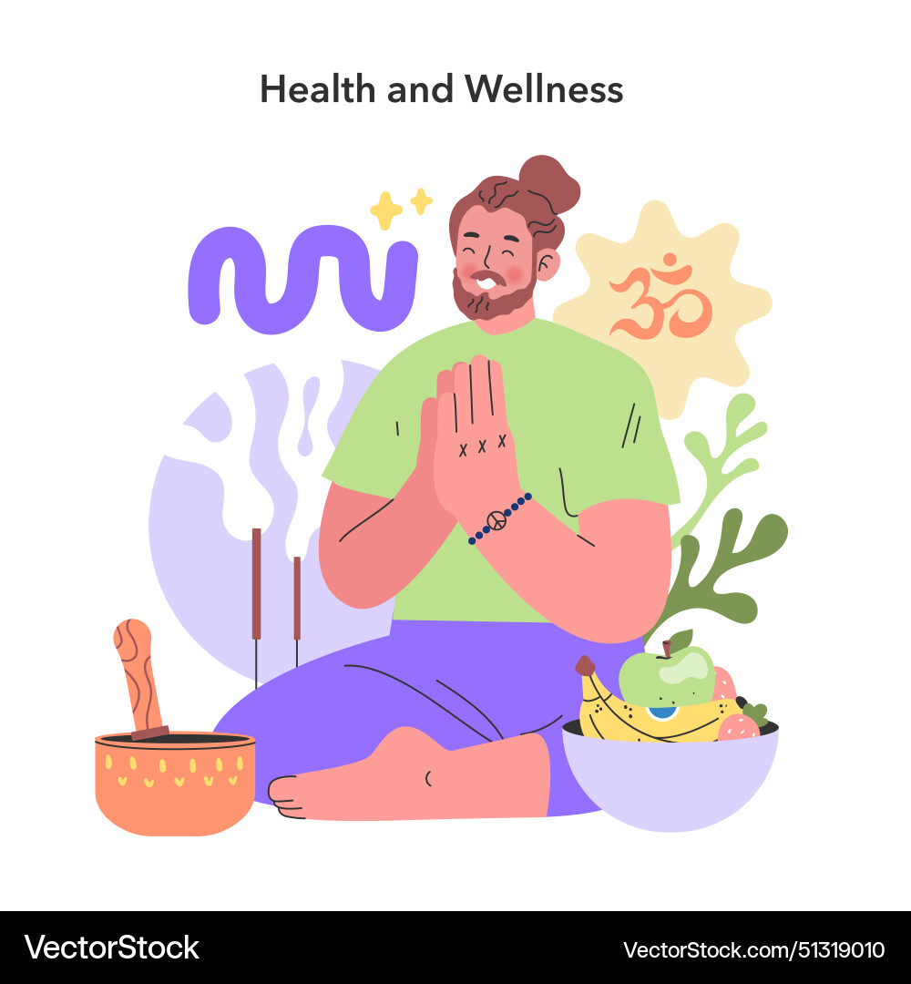 Health and wellness theme Royalty Free Vector Image