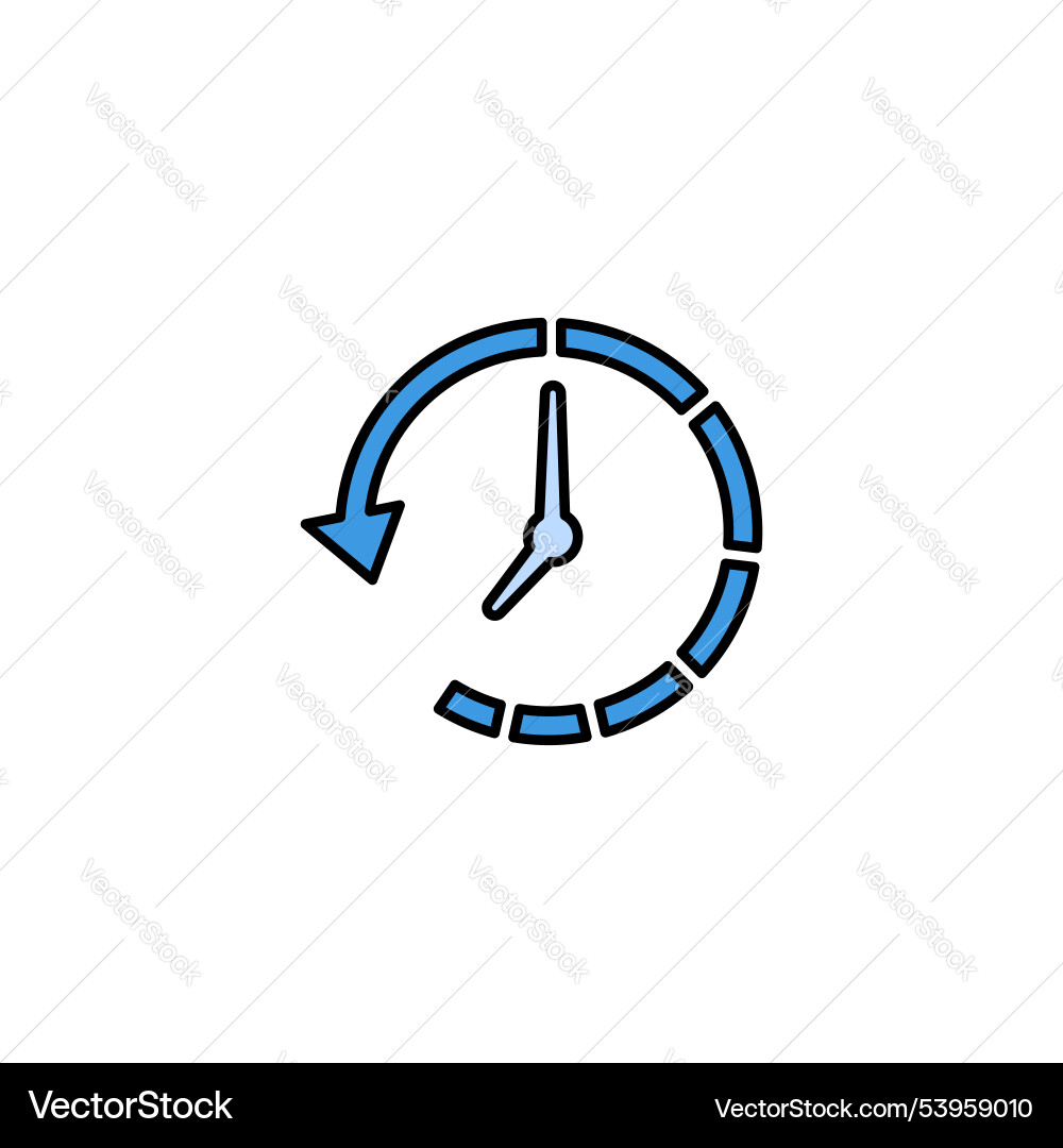 History colored icon on white background Vector Image