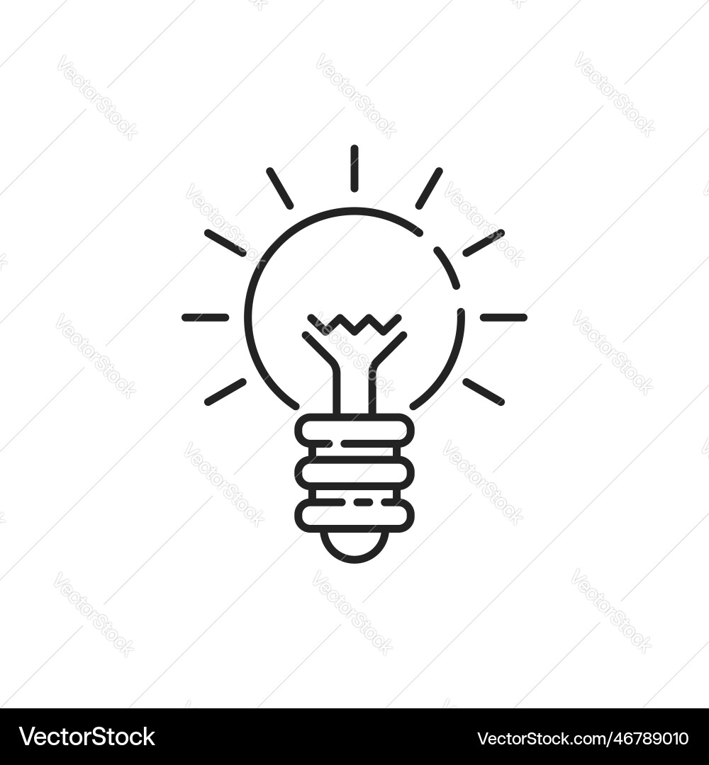 Insight simple logo like black thin line lightbulb