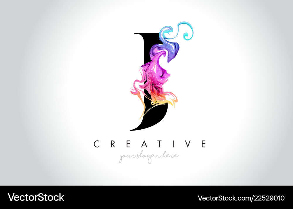 J vibrant creative leter logo design Royalty Free Vector