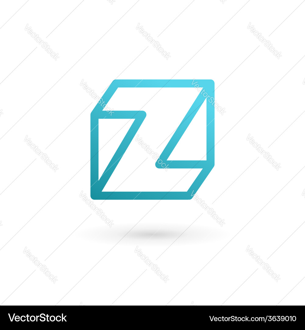 Letter z cube logo icon design template elements Vector Image