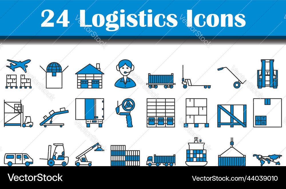 Logistics icon set Royalty Free Vector Image - VectorStock