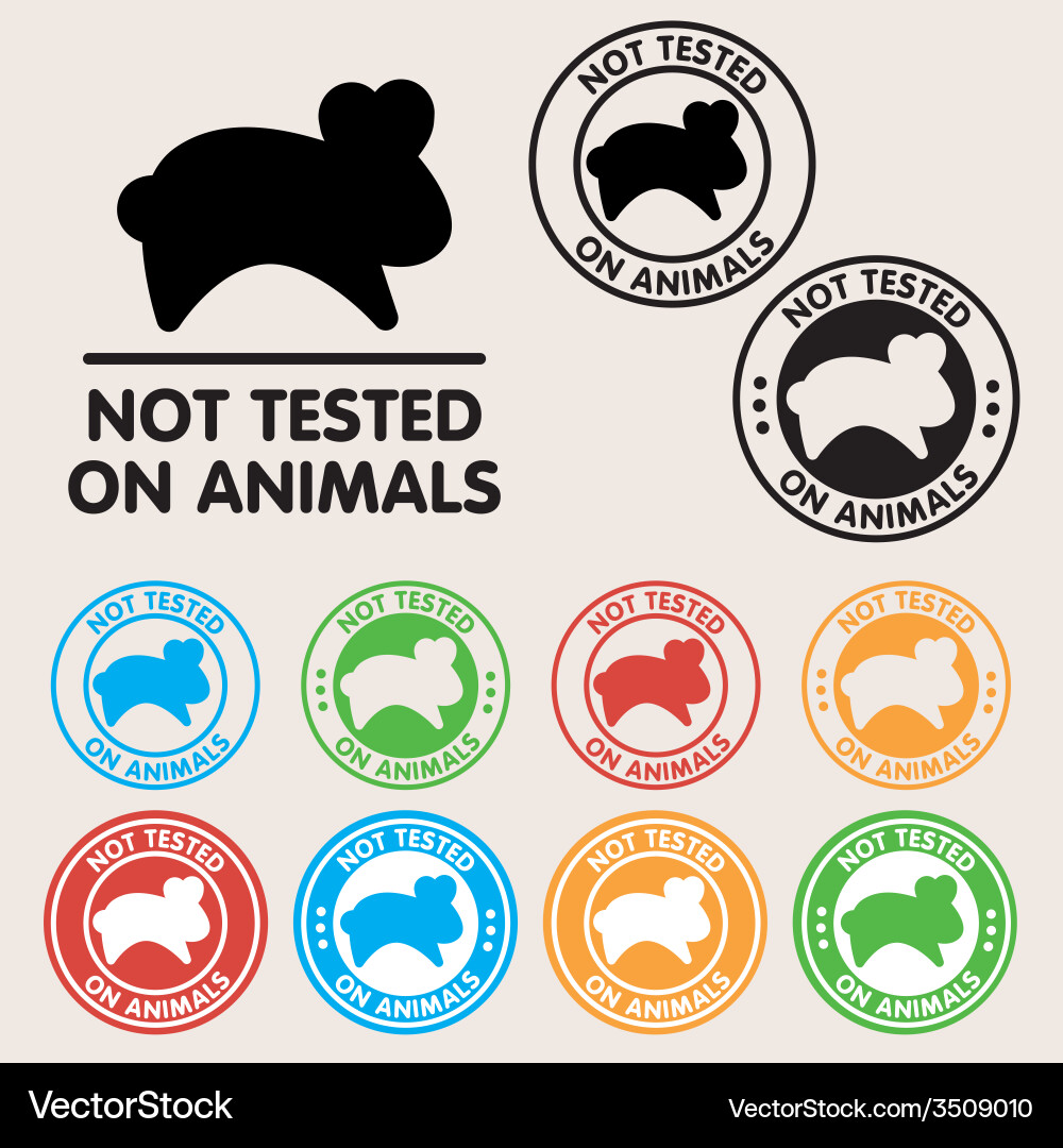 No animals testing sign icon Royalty Free Vector Image