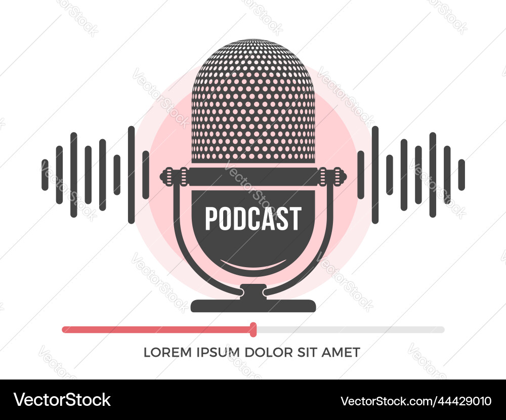 Podcast banner Royalty Free Vector Image - VectorStock