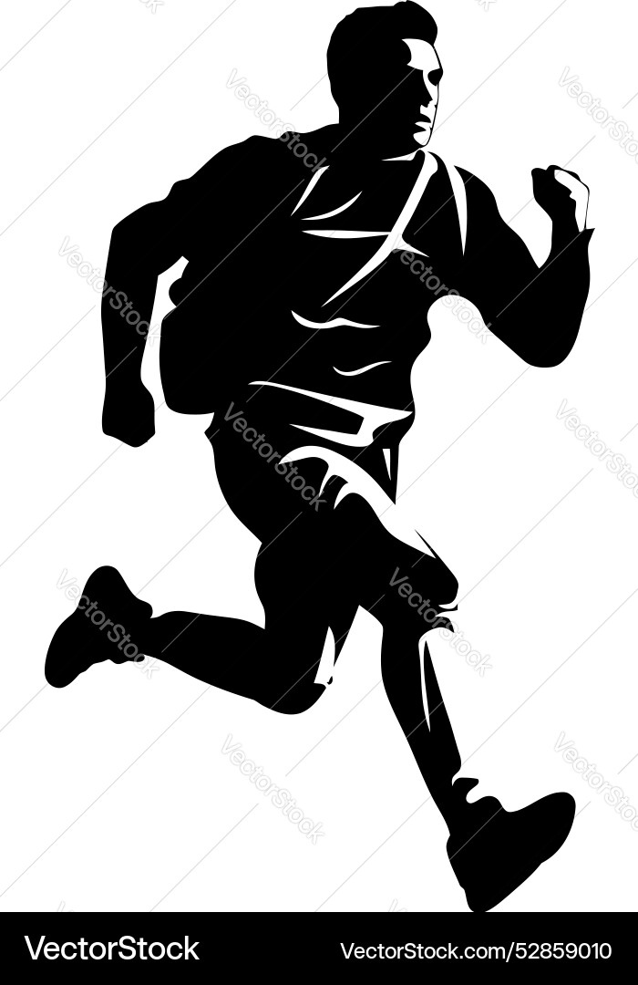 Race radiance marathon runner emblem design swift Vector Image