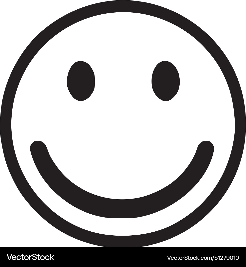 Smiley face - minimalist and flat logo Royalty Free Vector