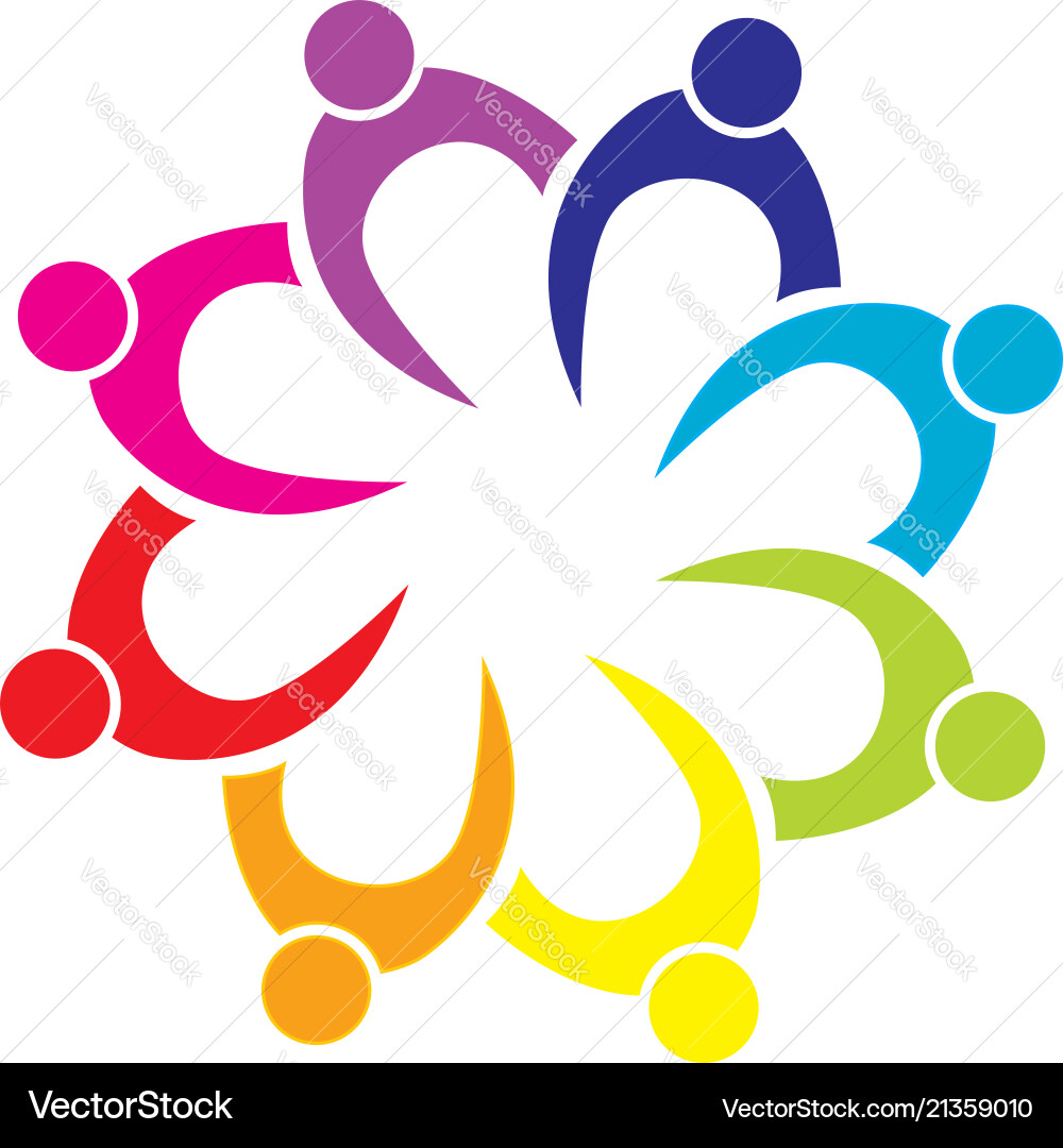 Team Collaboration Icon - People Unite Royalty Free Vector