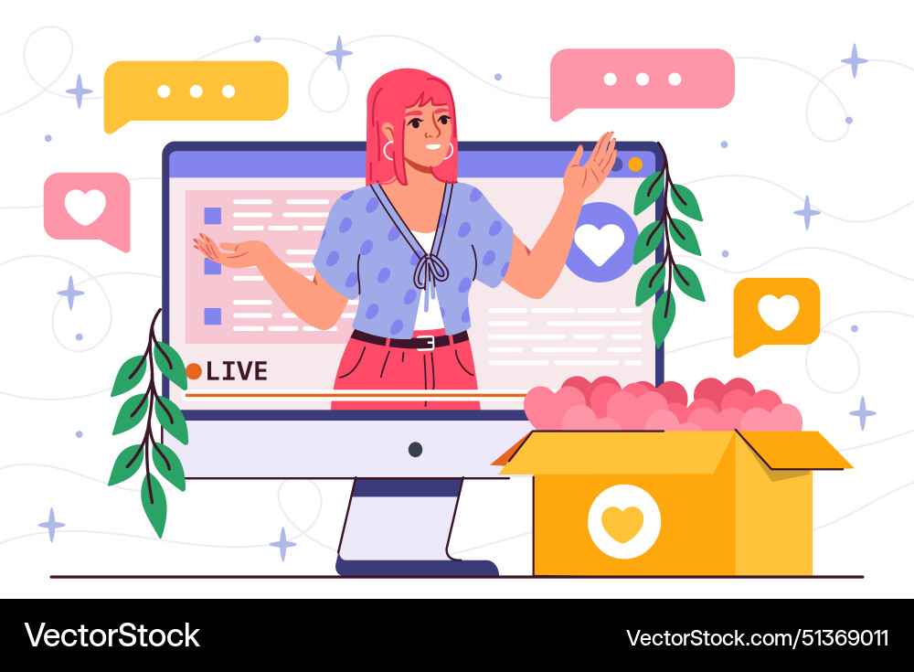 Blog Promotion Guidance Concept E Commerce And Vector Image