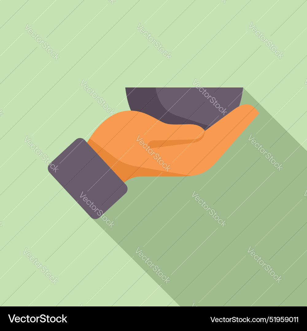 Businessman holding empty bowl begging Royalty Free Vector