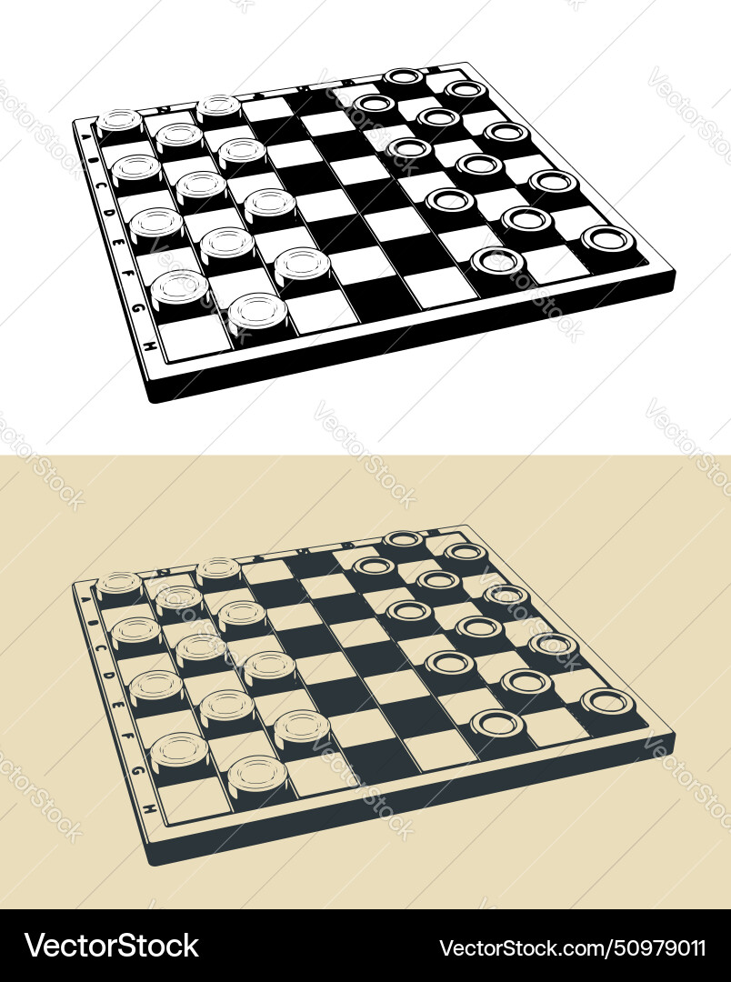 Checkers game Royalty Free Vector Image - VectorStock