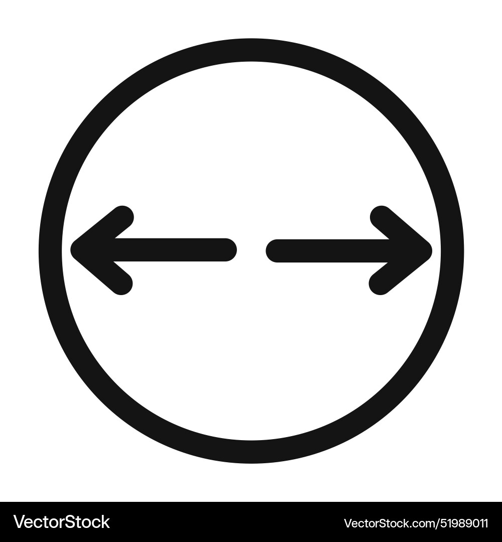 Diameter size icon mark in filled style Royalty Free Vector