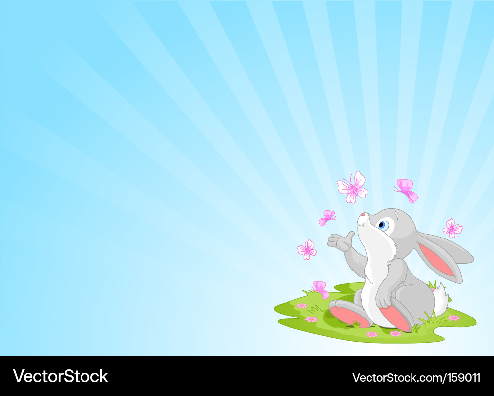 Easter bunny background Royalty Free Vector Image