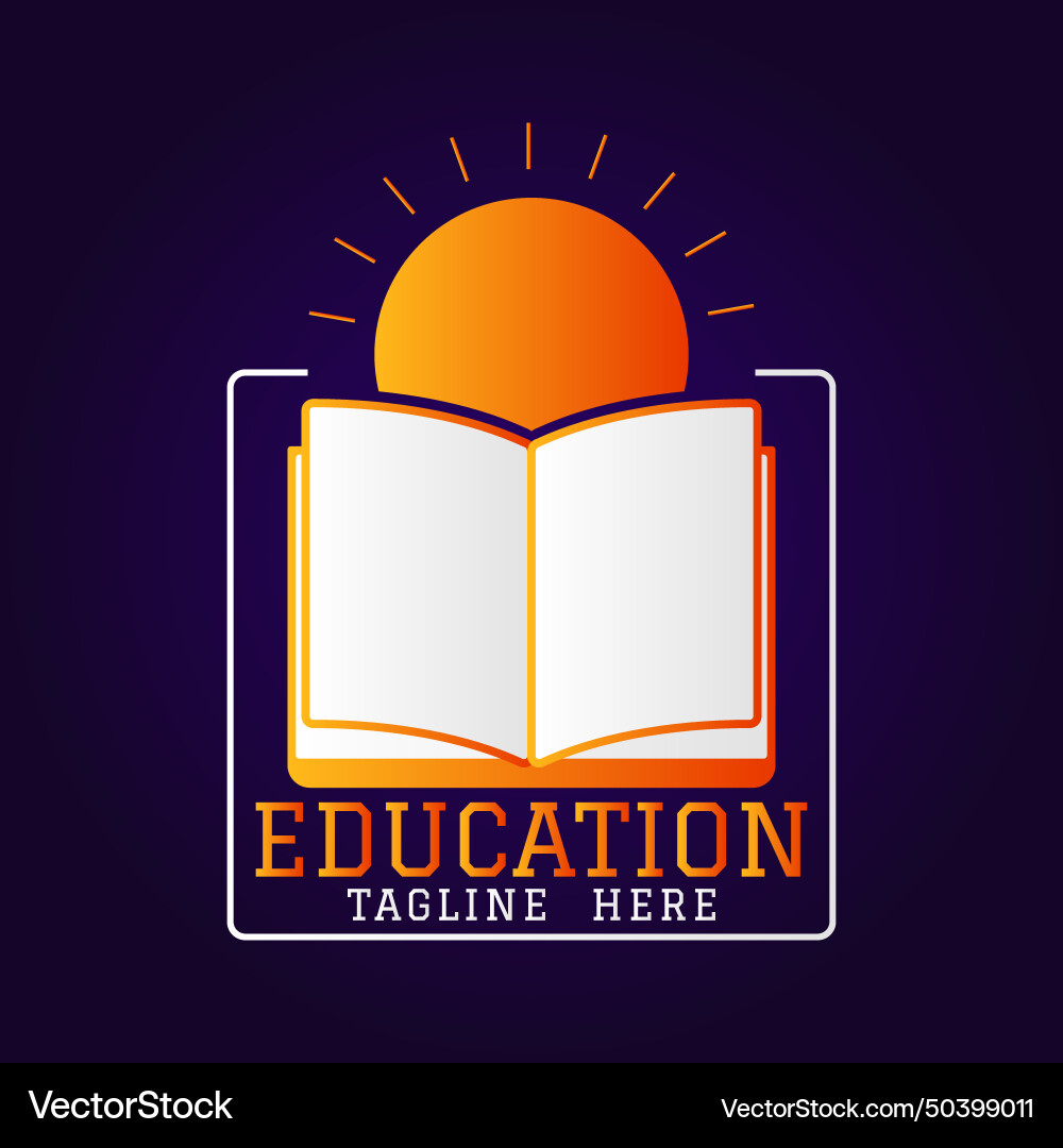Education logo design Royalty Free Vector Image