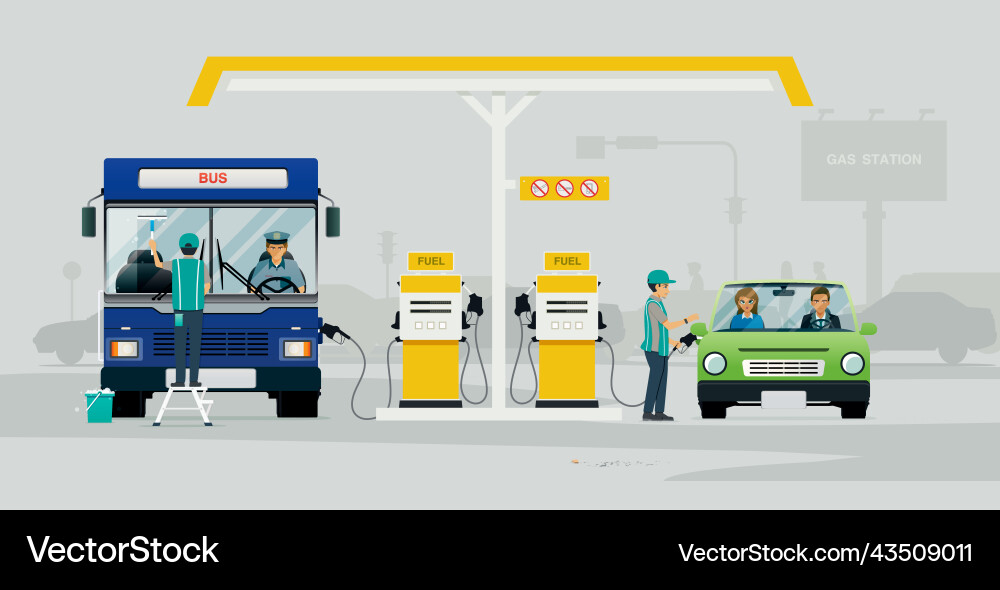 Gas station Royalty Free Vector Image - VectorStock