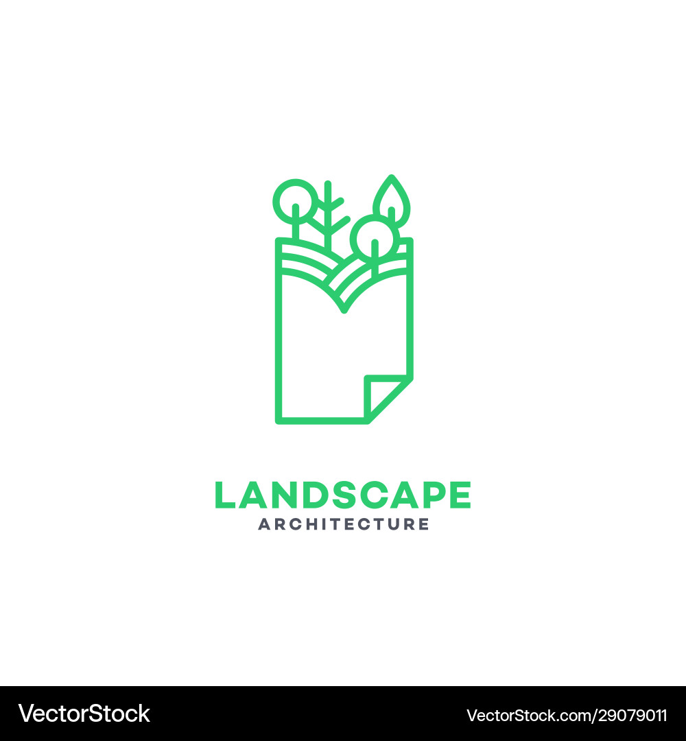 Landscape architecture logo Royalty Free Vector Image